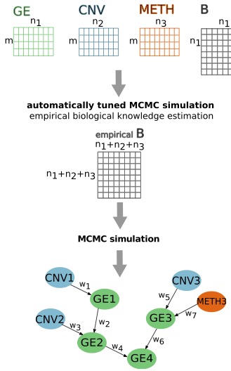 Using Empirical Biological Knowledge To Infer Regulatory Networks From Multi Omics Data Ib2